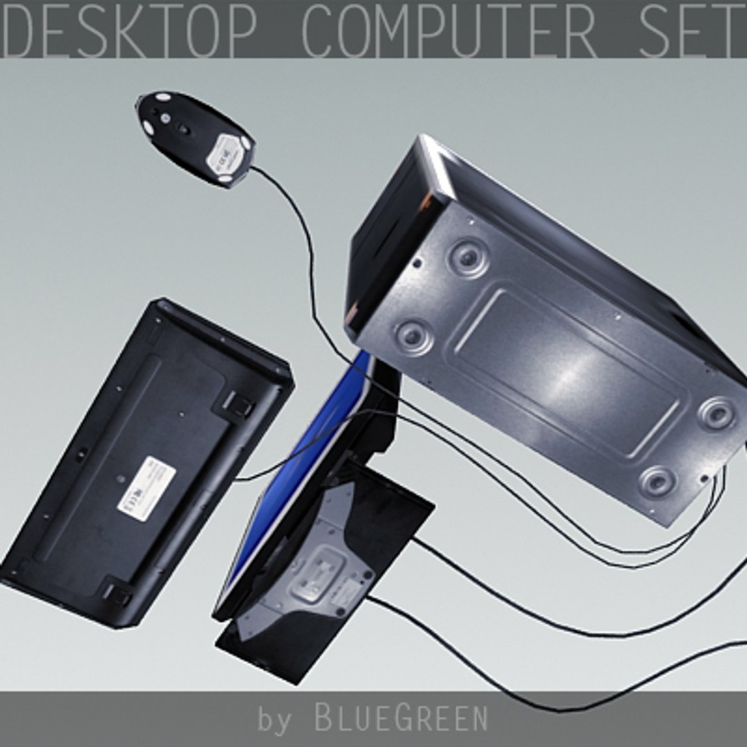 3d Desktop Computer Set