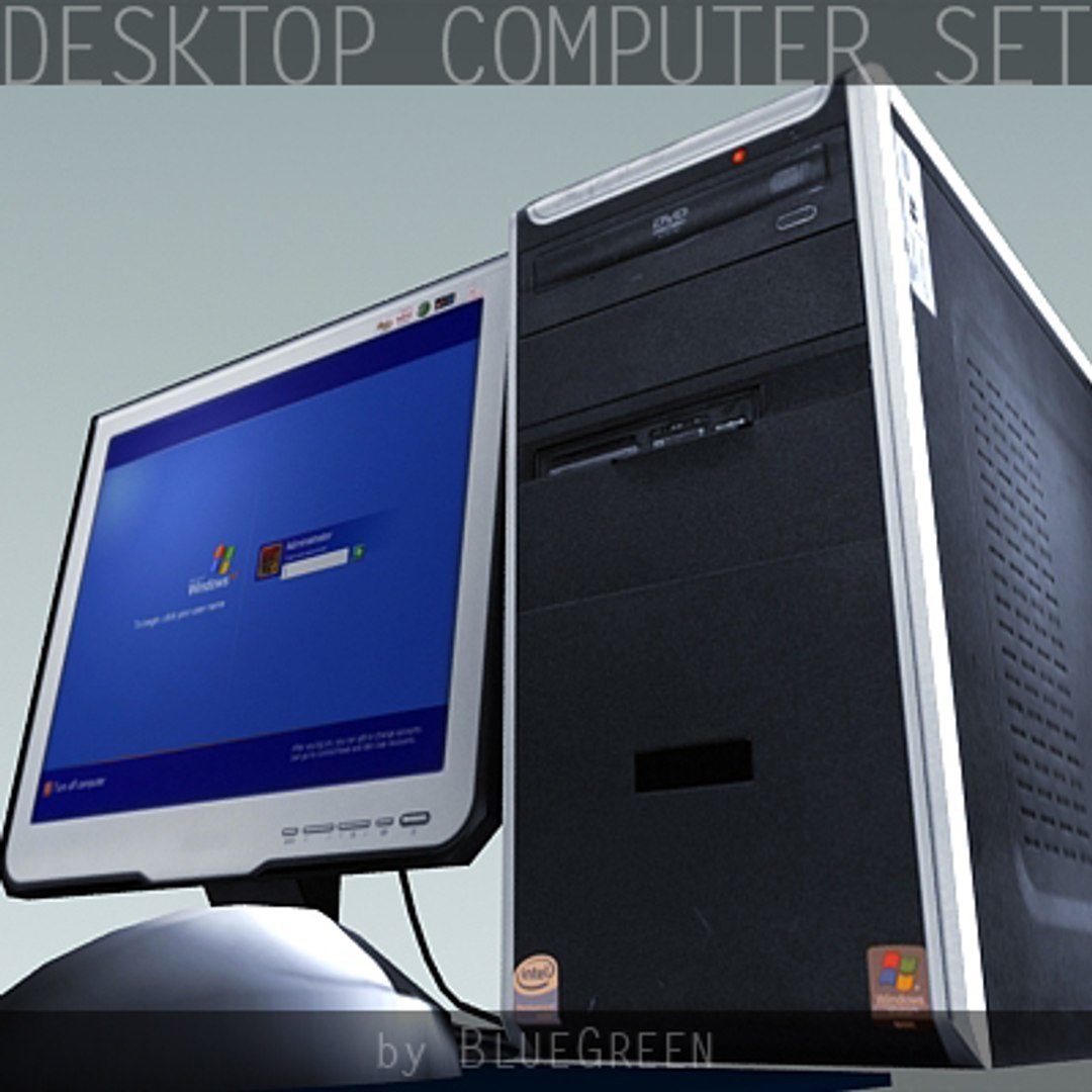 3d Desktop Computer Set