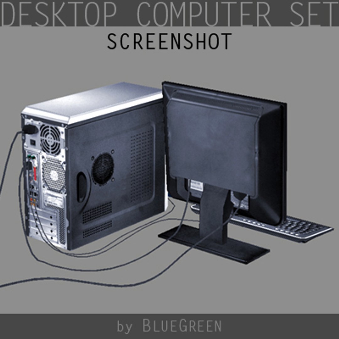 3d Desktop Computer Set