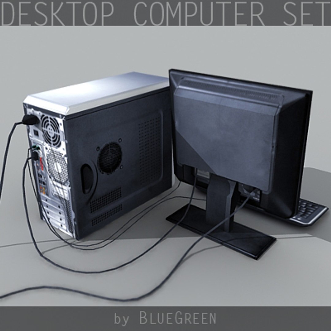3d Desktop Computer Set