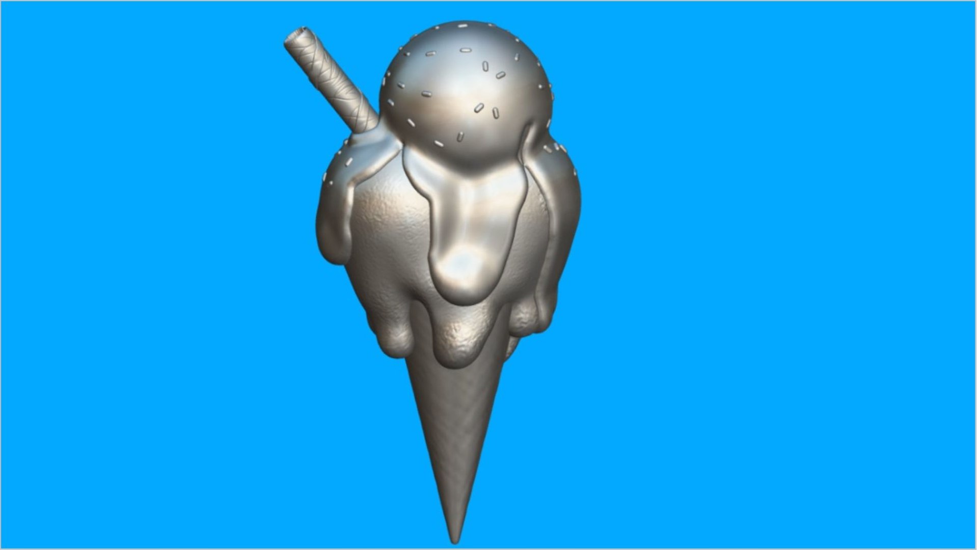 3D Cartoon Ice Cream model - TurboSquid 1754427