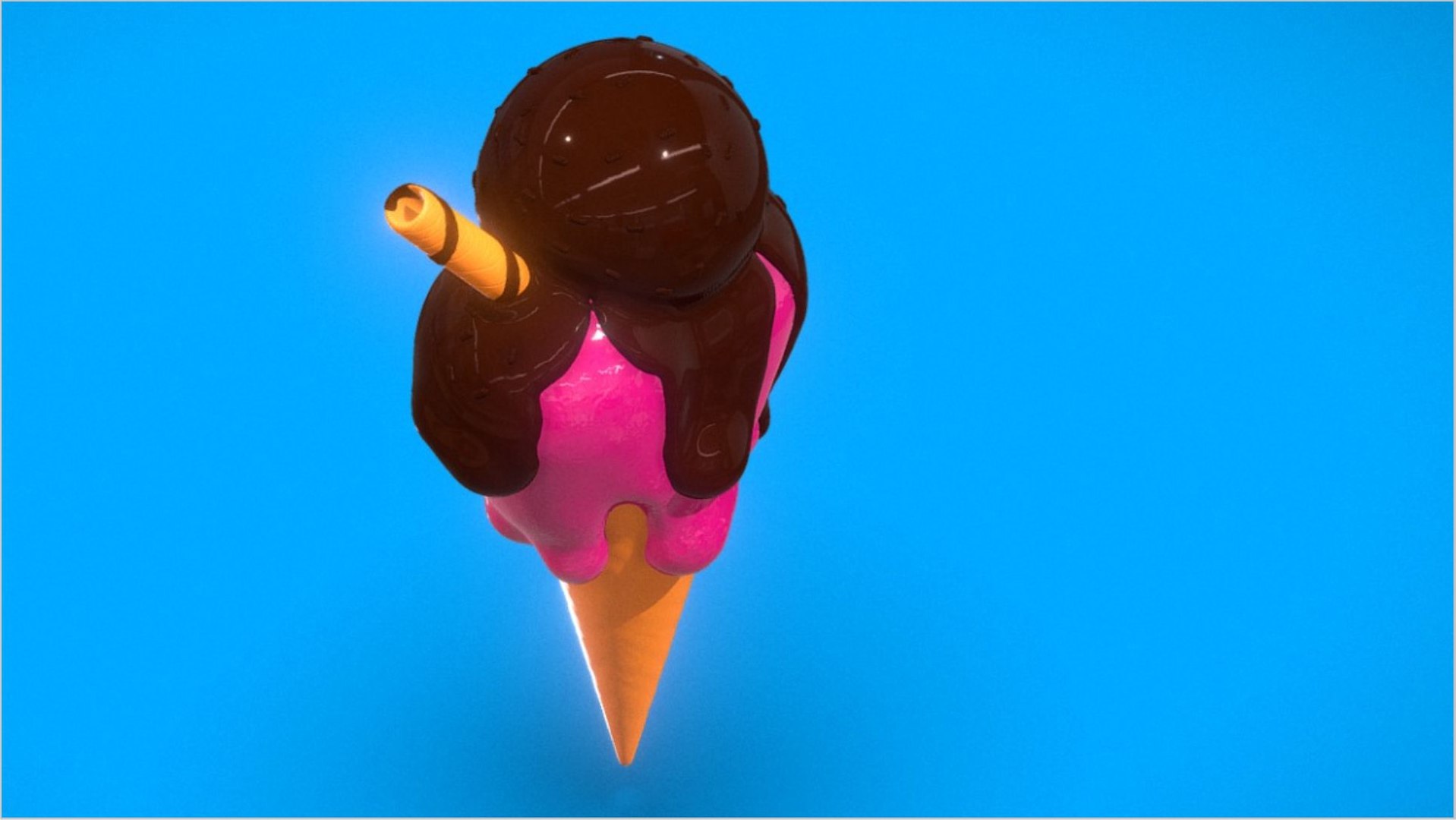3D Cartoon Ice Cream model - TurboSquid 1754427
