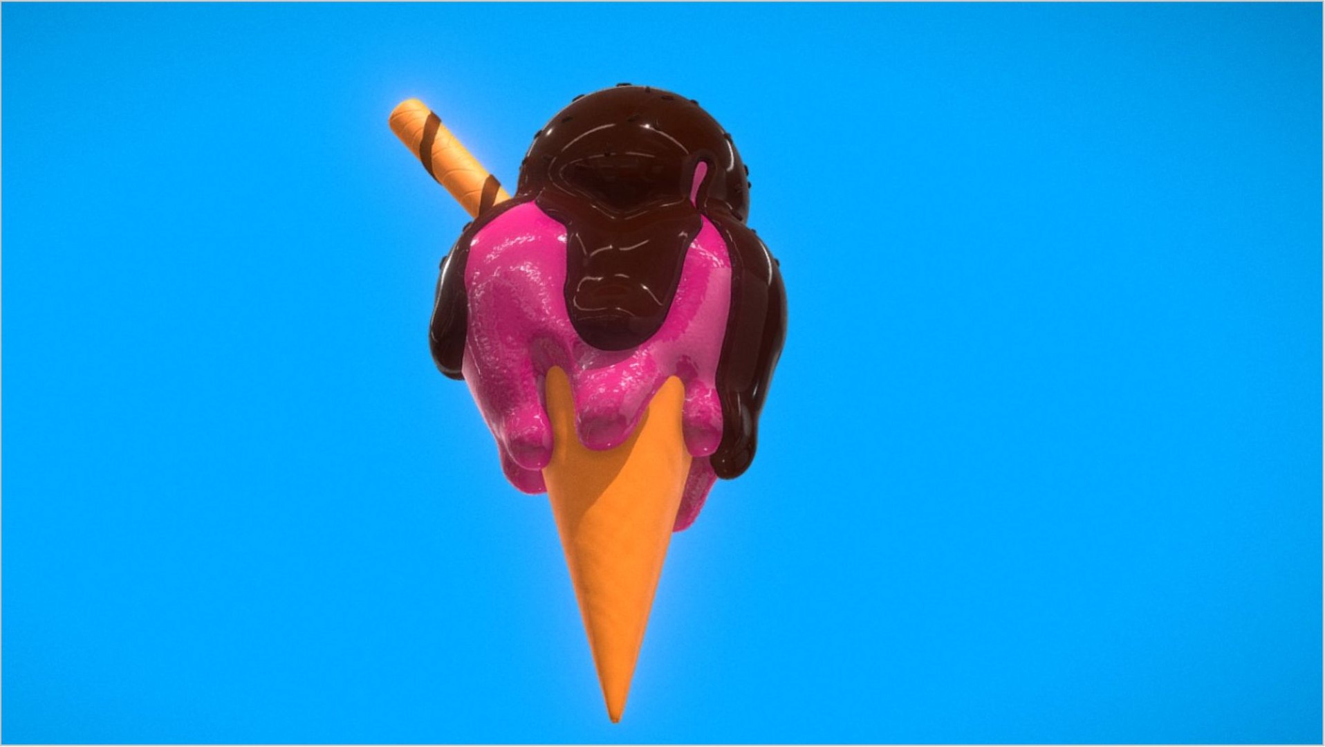 3D Cartoon Ice Cream model - TurboSquid 1754427
