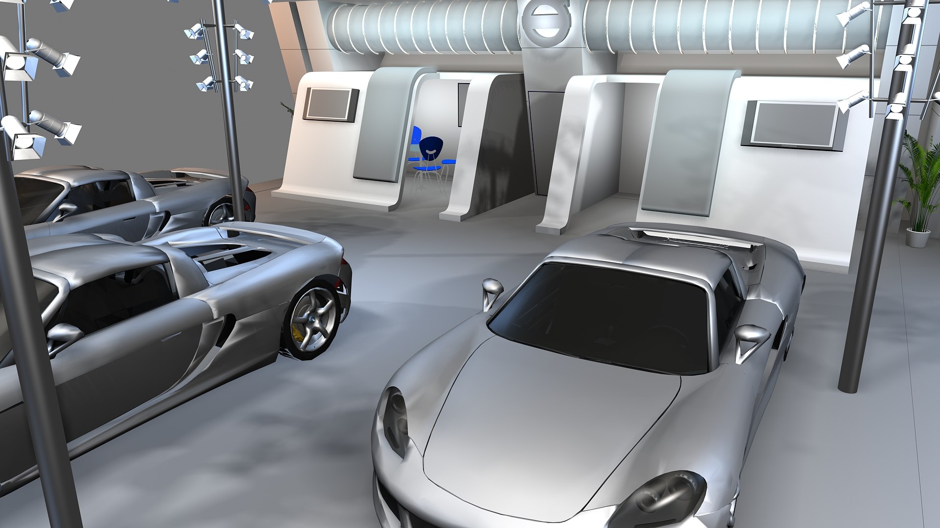 12x12 Volvo Car Stand Booth 3D Model - TurboSquid 1853775