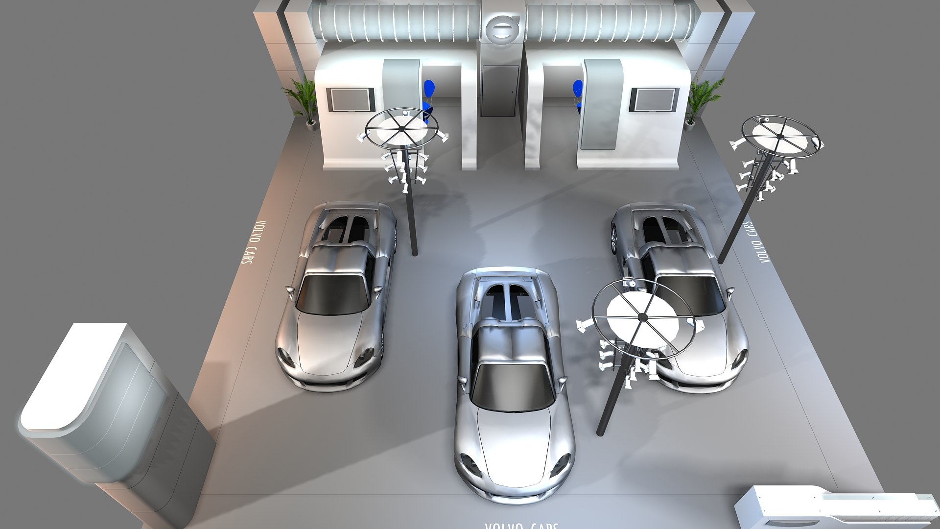 12x12 Volvo Car Stand Booth 3D Model - TurboSquid 1853775