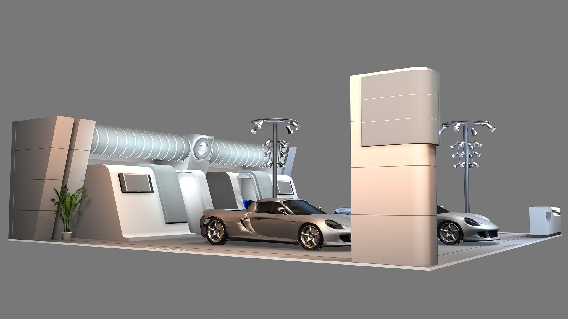 12x12 Volvo Car Stand Booth 3D Model - TurboSquid 1853775