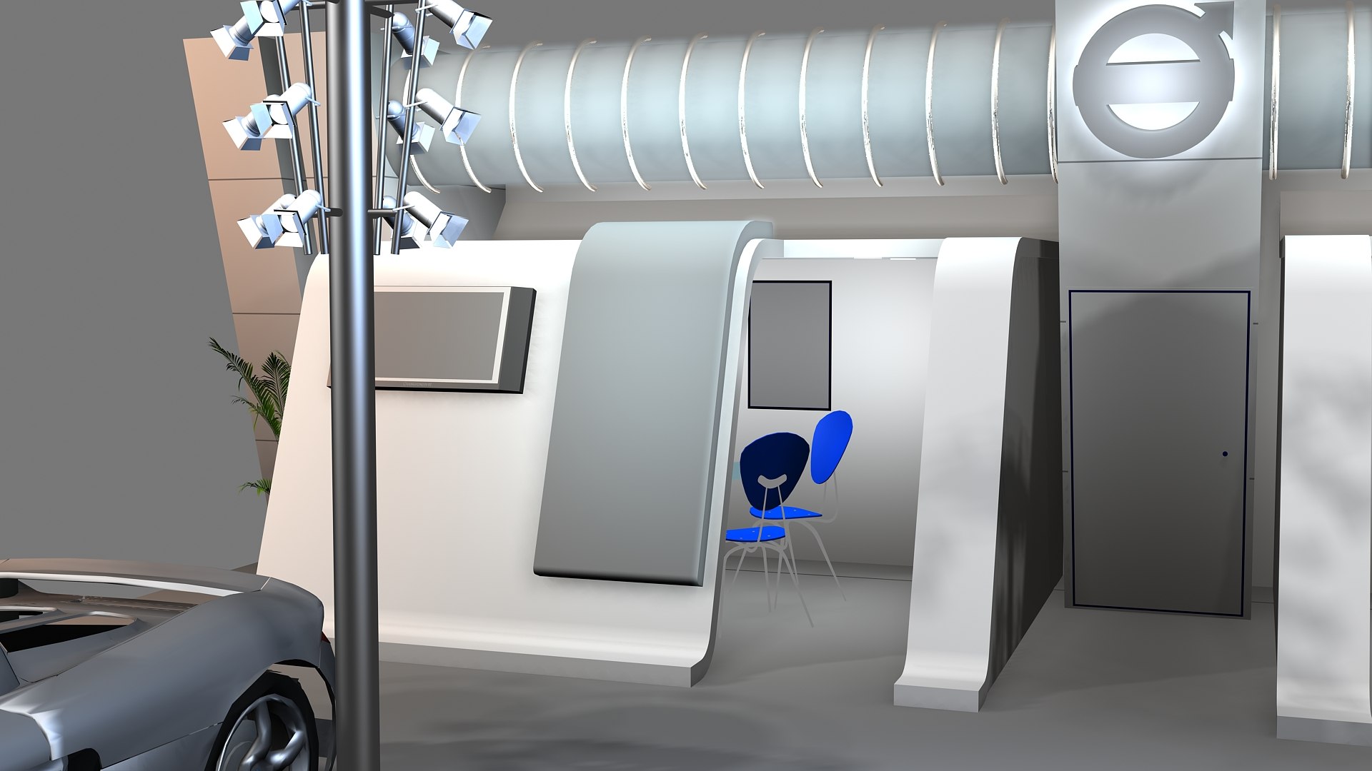 12x12 Volvo Car Stand Booth 3D Model - TurboSquid 1853775