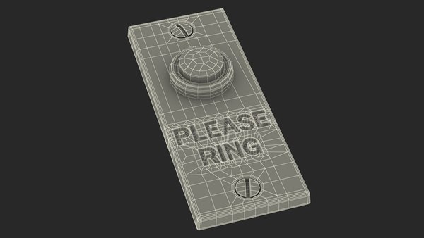 Rectangular Bell Button Silver 3D model - TurboSquid 1714323