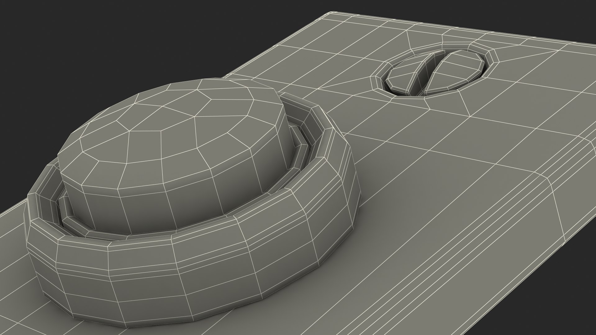 Rectangular Bell Button Silver 3D Model - TurboSquid 1714323