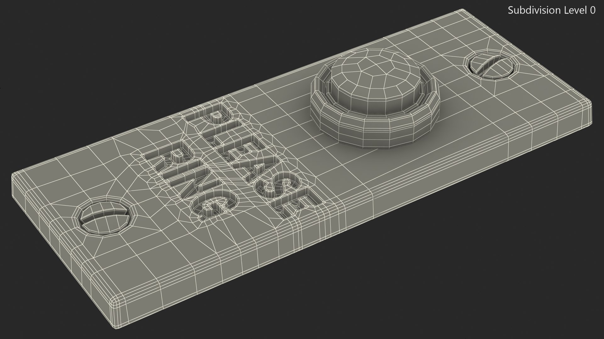 Rectangular Bell Button Silver 3D Model - TurboSquid 1714323