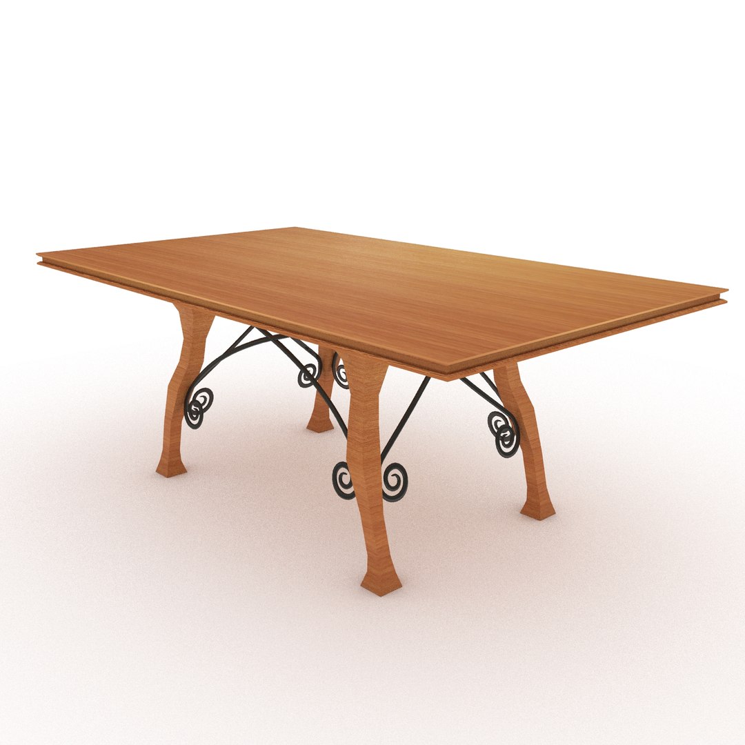 Wooden Table Model - TurboSquid 1698828