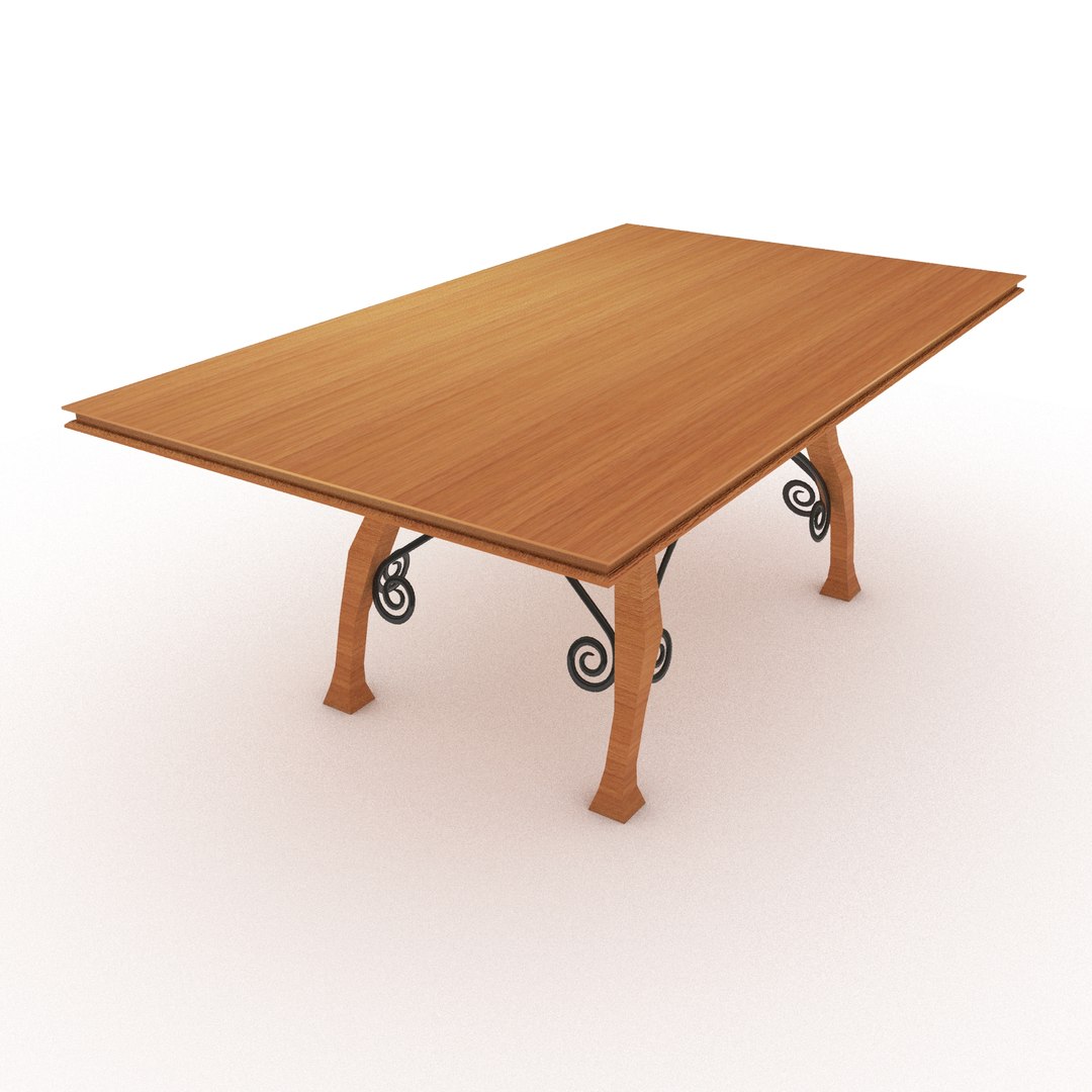 Wooden Table Model - TurboSquid 1698828