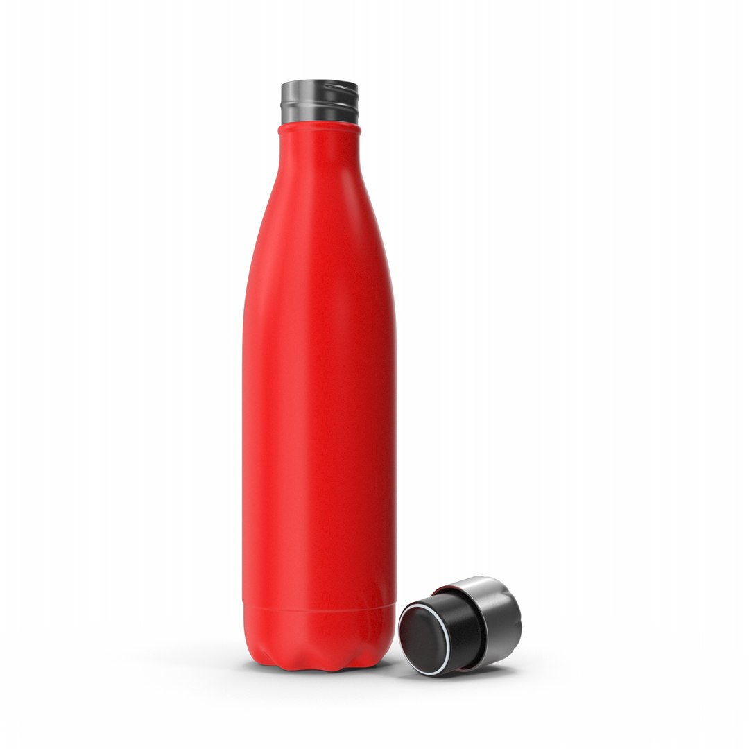 Red Water Bottle Opened Model - TurboSquid 2184859