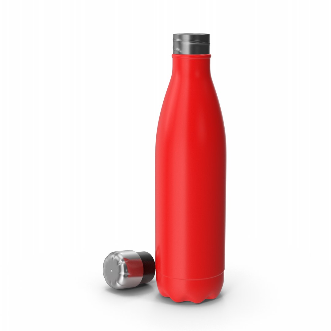 Red Water Bottle Opened Model - TurboSquid 2184859