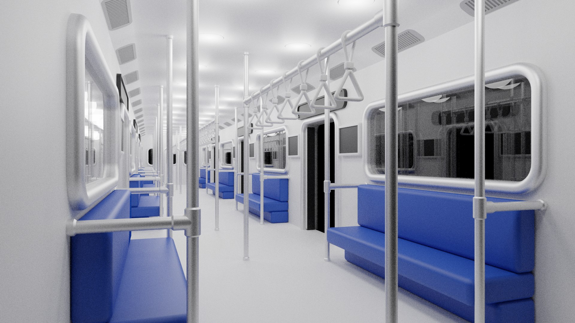 Cartoon Sci-Fi Subway Interior 3D Model - TurboSquid 1942598