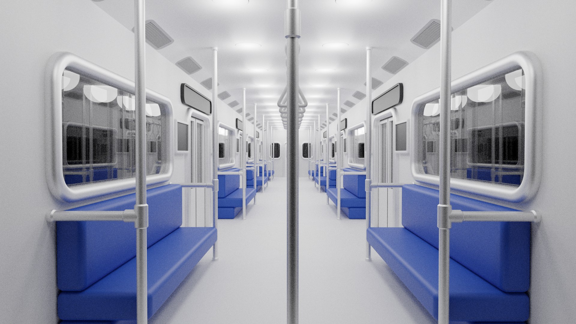 Cartoon Sci-Fi Subway Interior 3D Model - TurboSquid 1942598