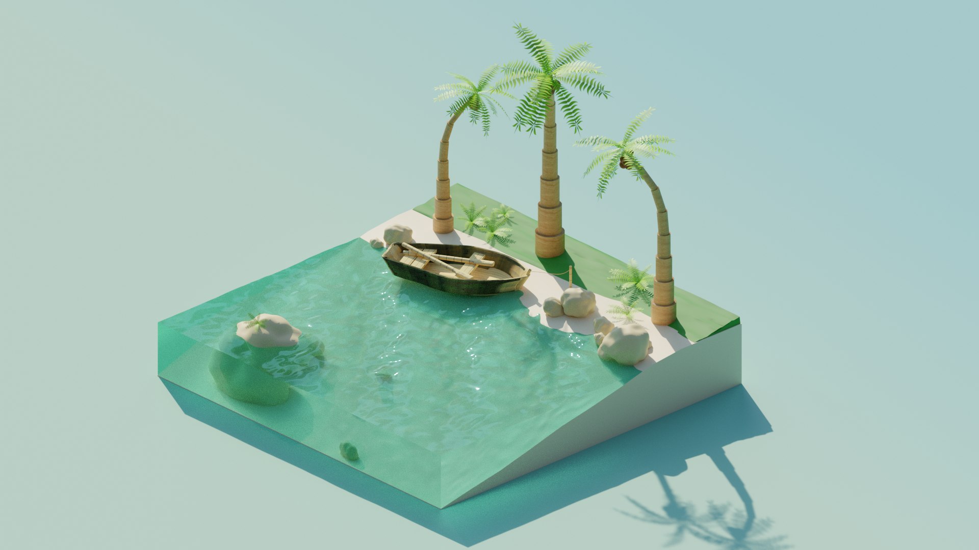 3D Tropical Island Model - TurboSquid 1918213