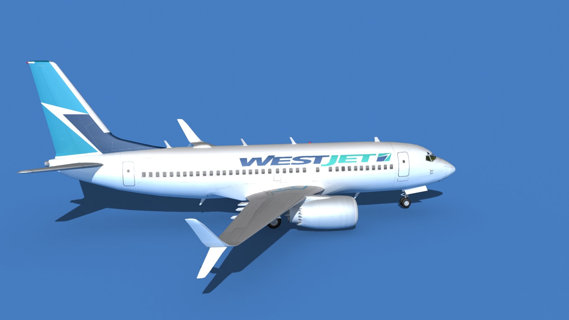 Boeing 737 Max 7 West Jet 3D Model - TurboSquid 1762638