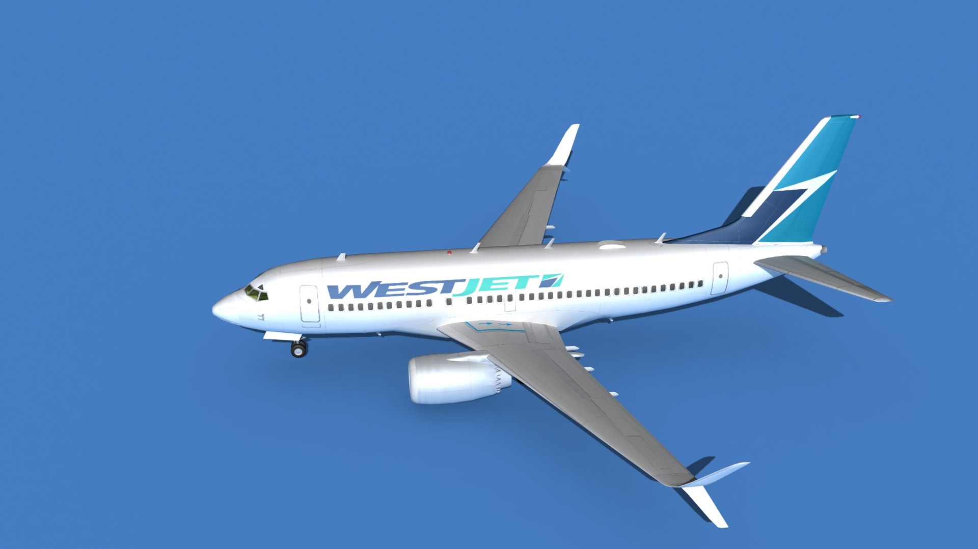 Boeing 737 Max 7 West Jet 3D Model - TurboSquid 1762638