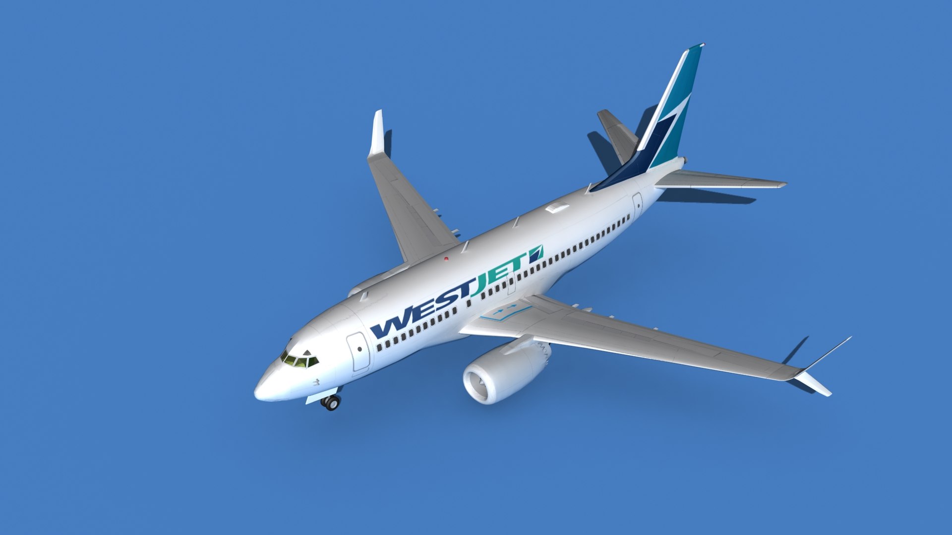 Boeing 737 Max 7 West Jet 3D Model - TurboSquid 1762638