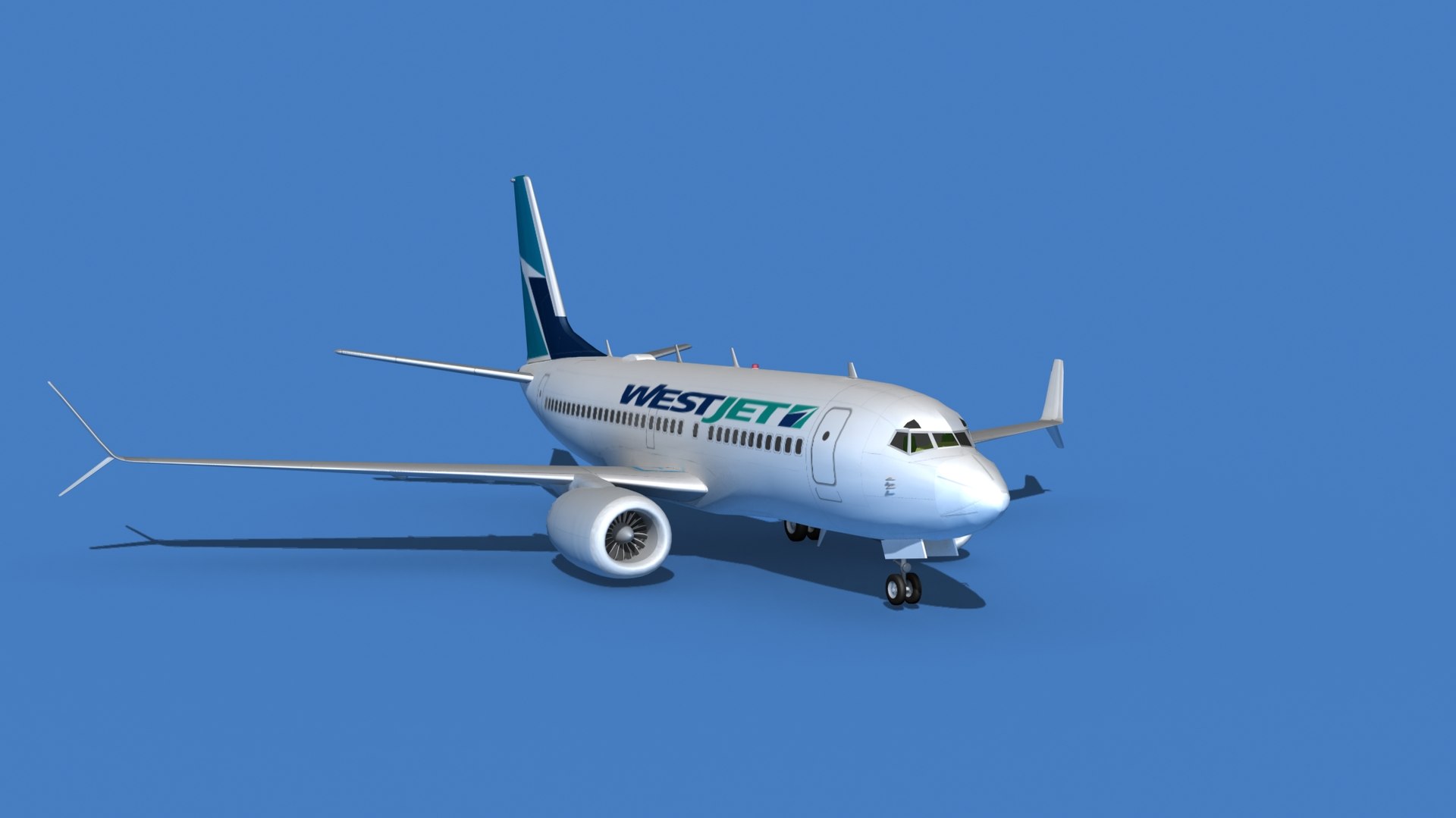 Boeing 737 Max 7 West Jet 3D Model - TurboSquid 1762638