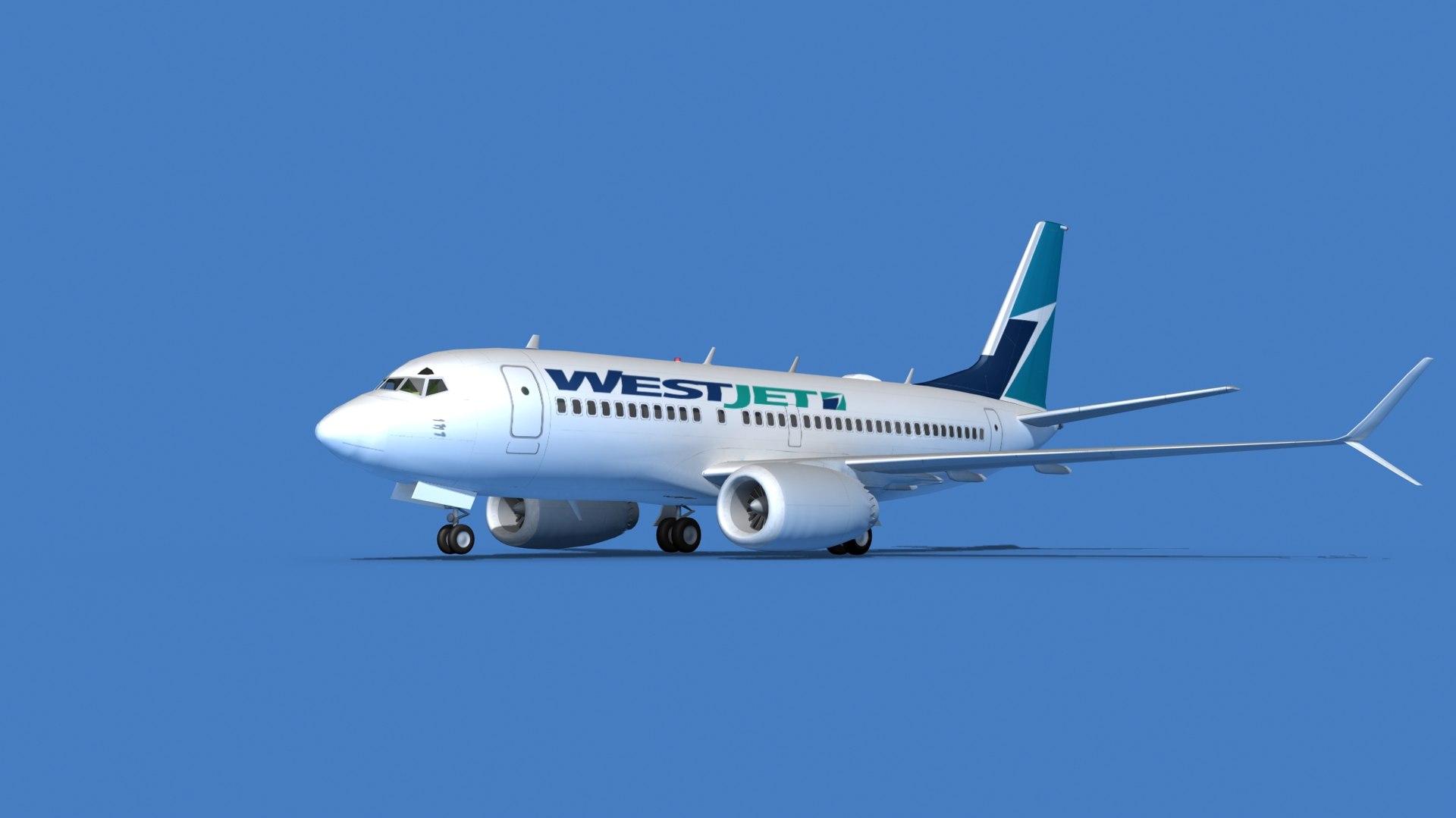 Boeing 737 Max 7 West Jet 3D Model - TurboSquid 1762638