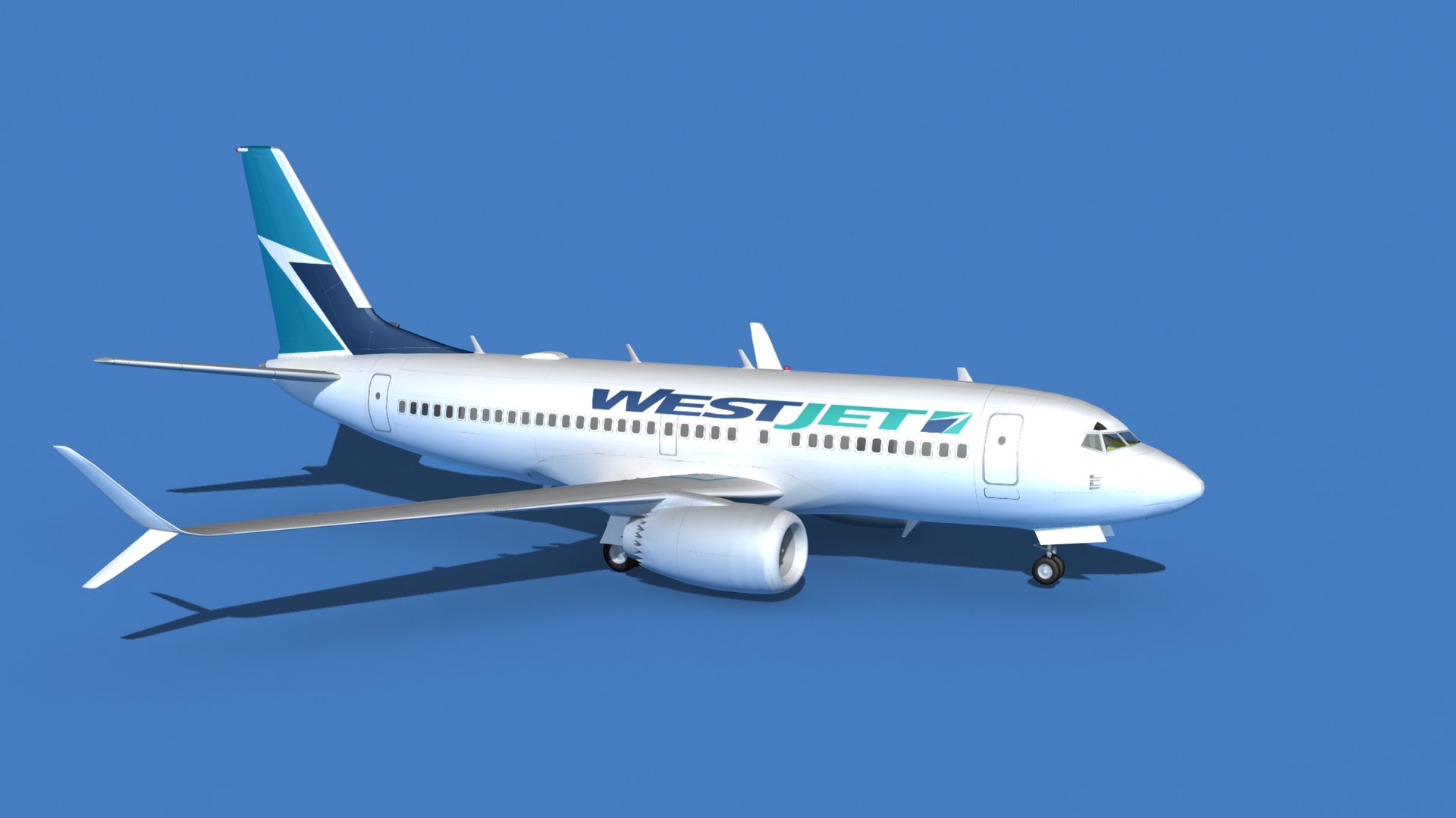 Boeing 737 Max 7 West Jet 3D Model - TurboSquid 1762638