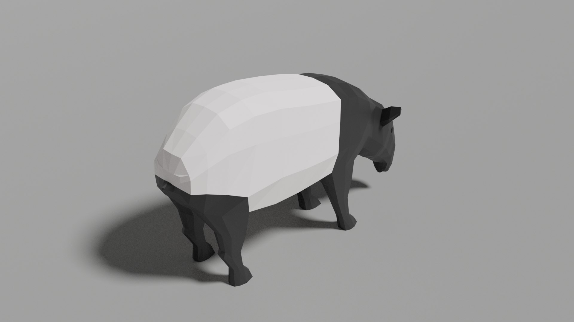 Low-poly Tapir 3D Model - TurboSquid 1814894