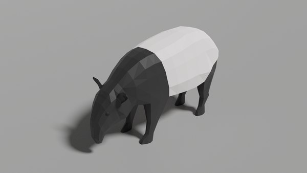 Low-poly Tapir 3D model - TurboSquid 1814894