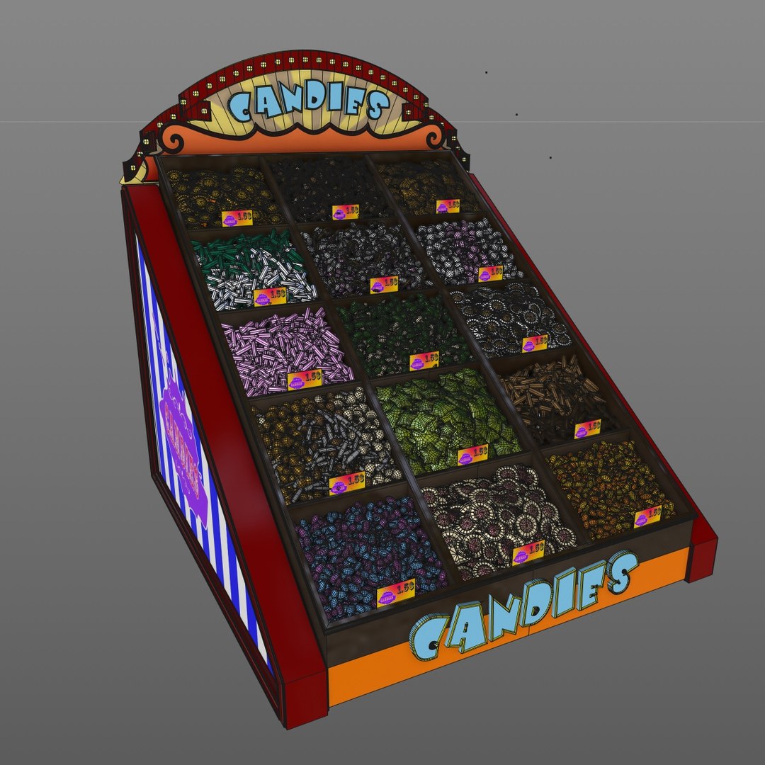 3D Counter Candies Model - TurboSquid 1371035