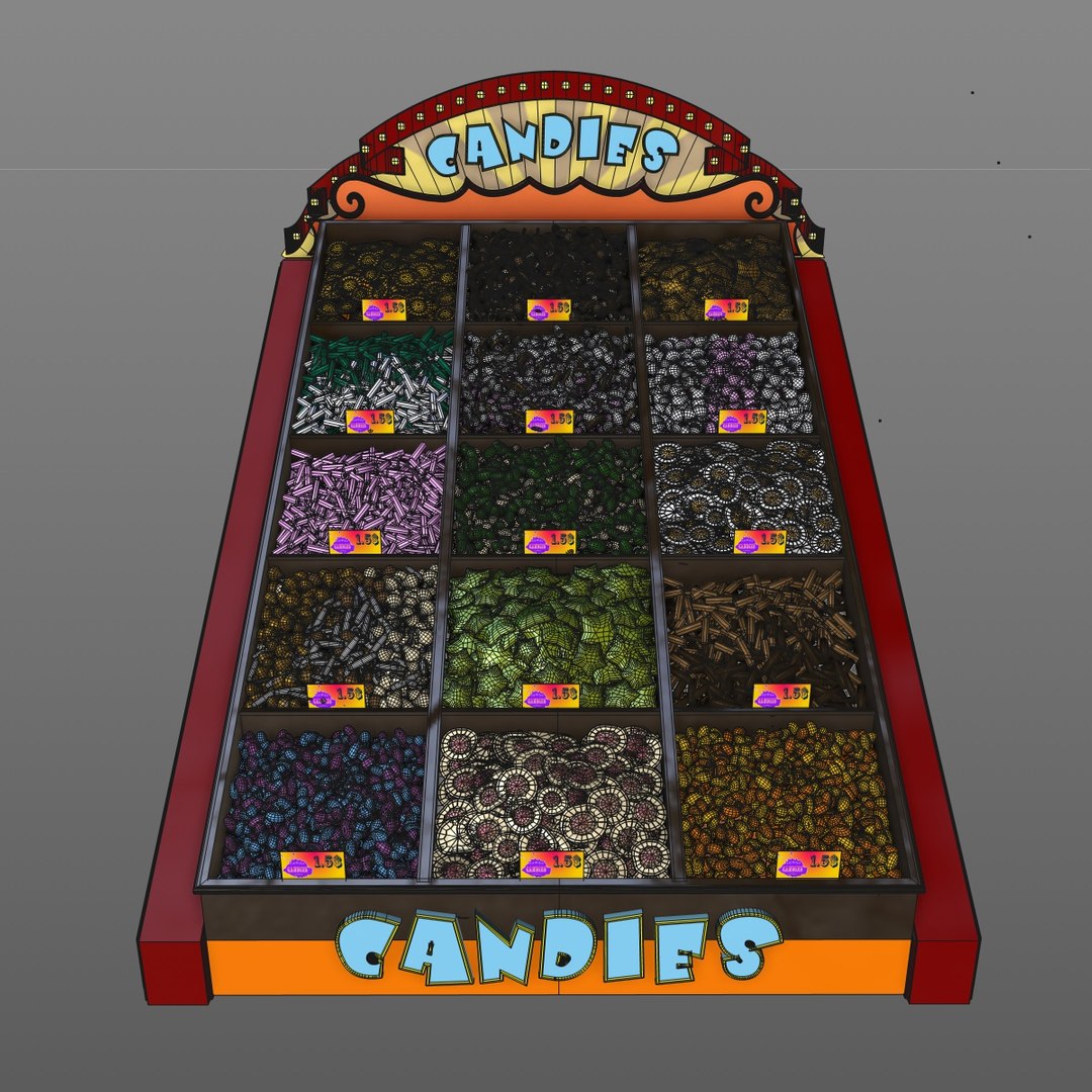 3D Counter Candies Model - TurboSquid 1371035