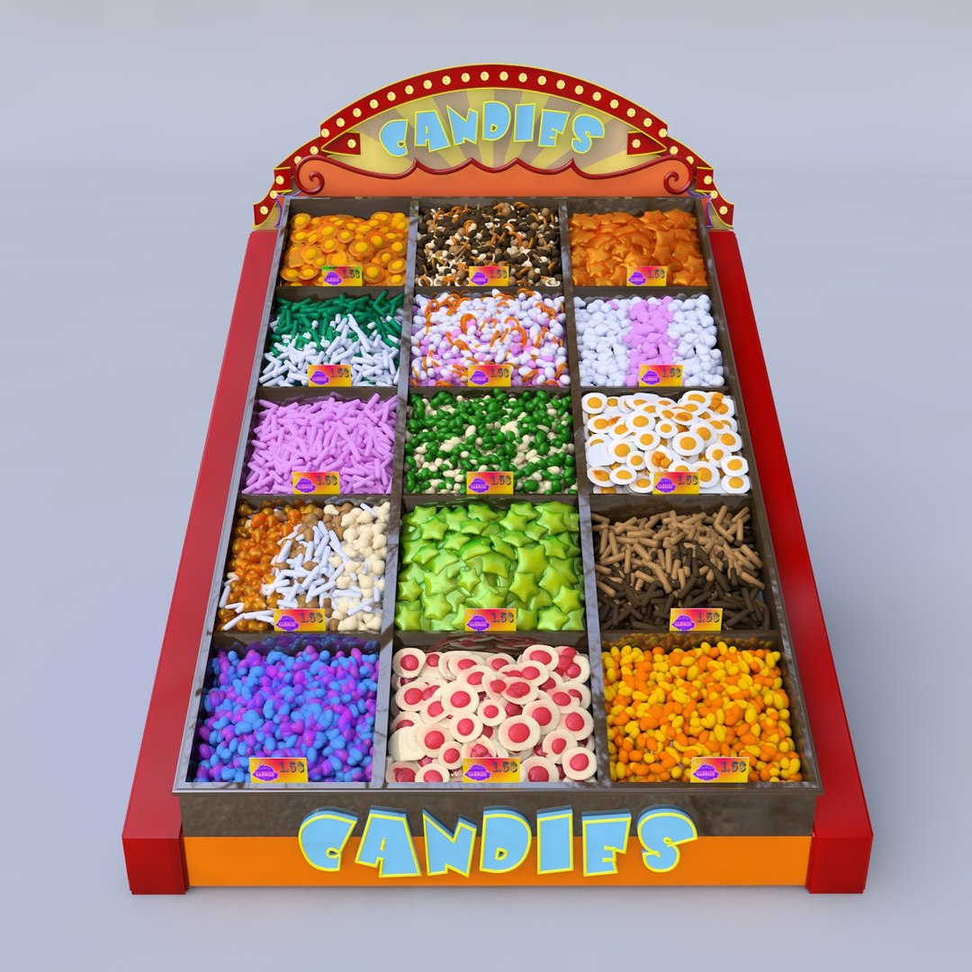 3D Counter Candies Model - TurboSquid 1371035