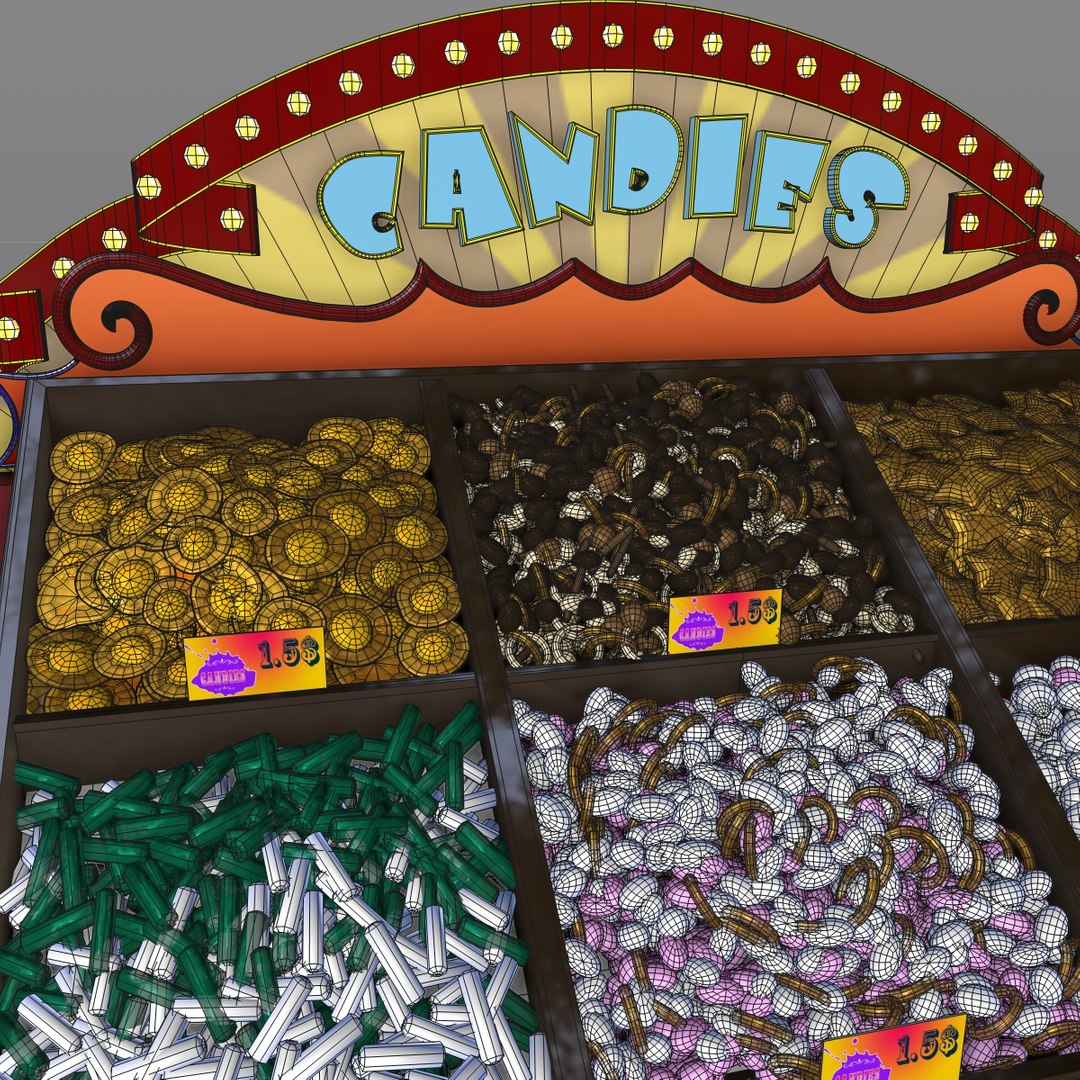 3D Counter Candies Model - TurboSquid 1371035