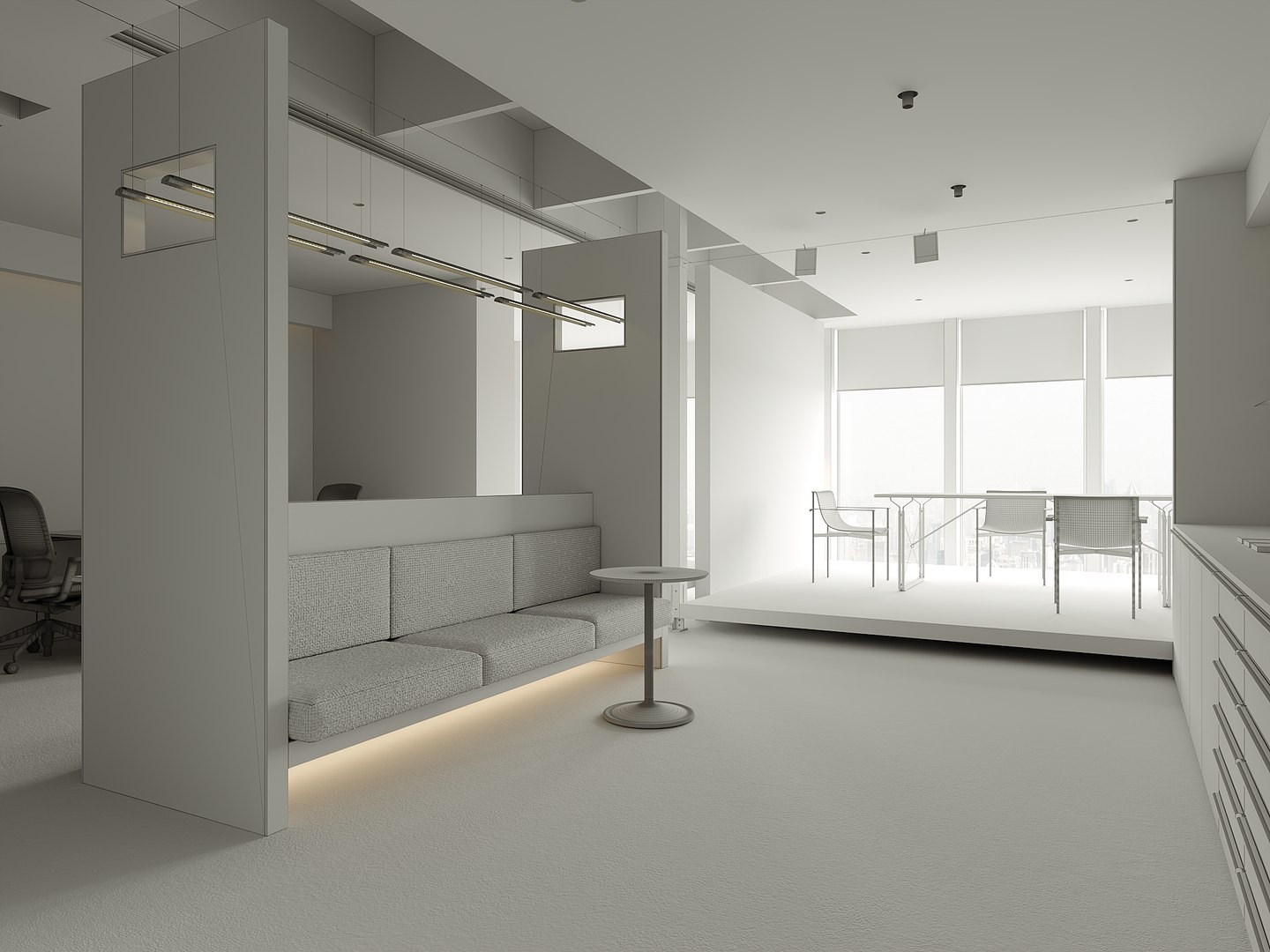Minimalist Office Interior Model 3D - TurboSquid 2167013