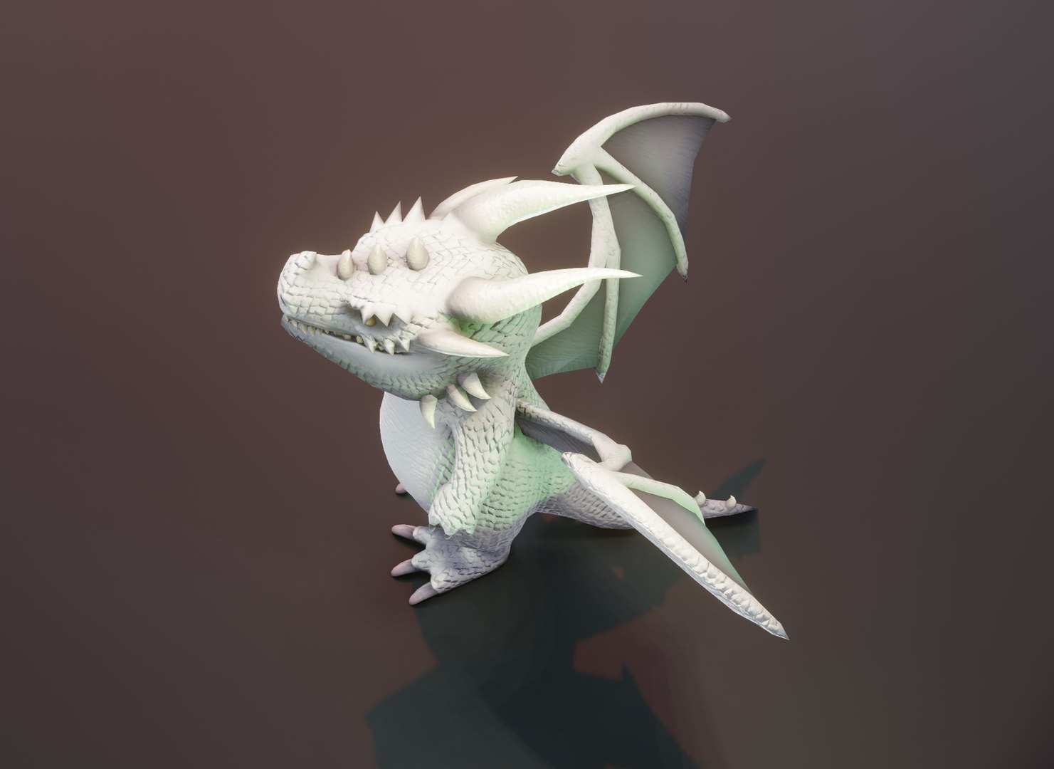 Cartoon White Dragon Rigged Low-poly 3D Model Model - TurboSquid 2161080