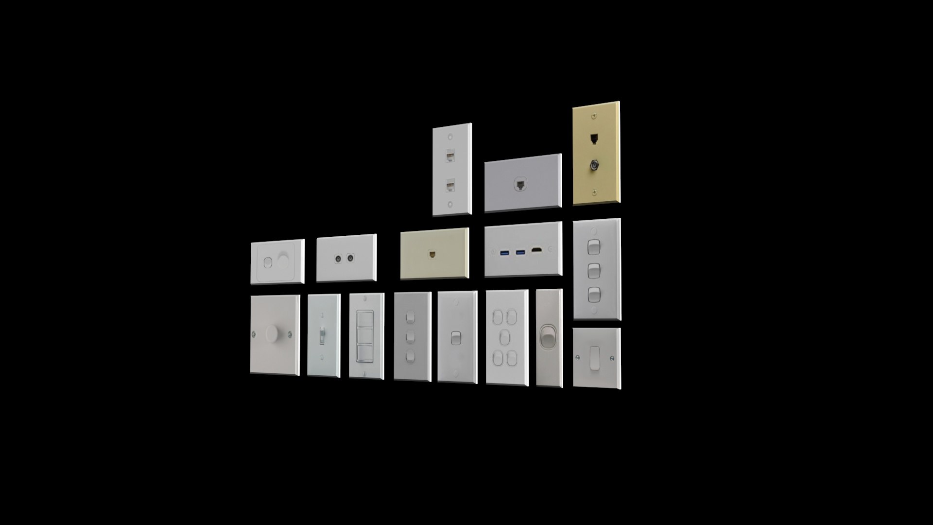 3D Electrical Outlet Wall Plate Model - TurboSquid 1475192
