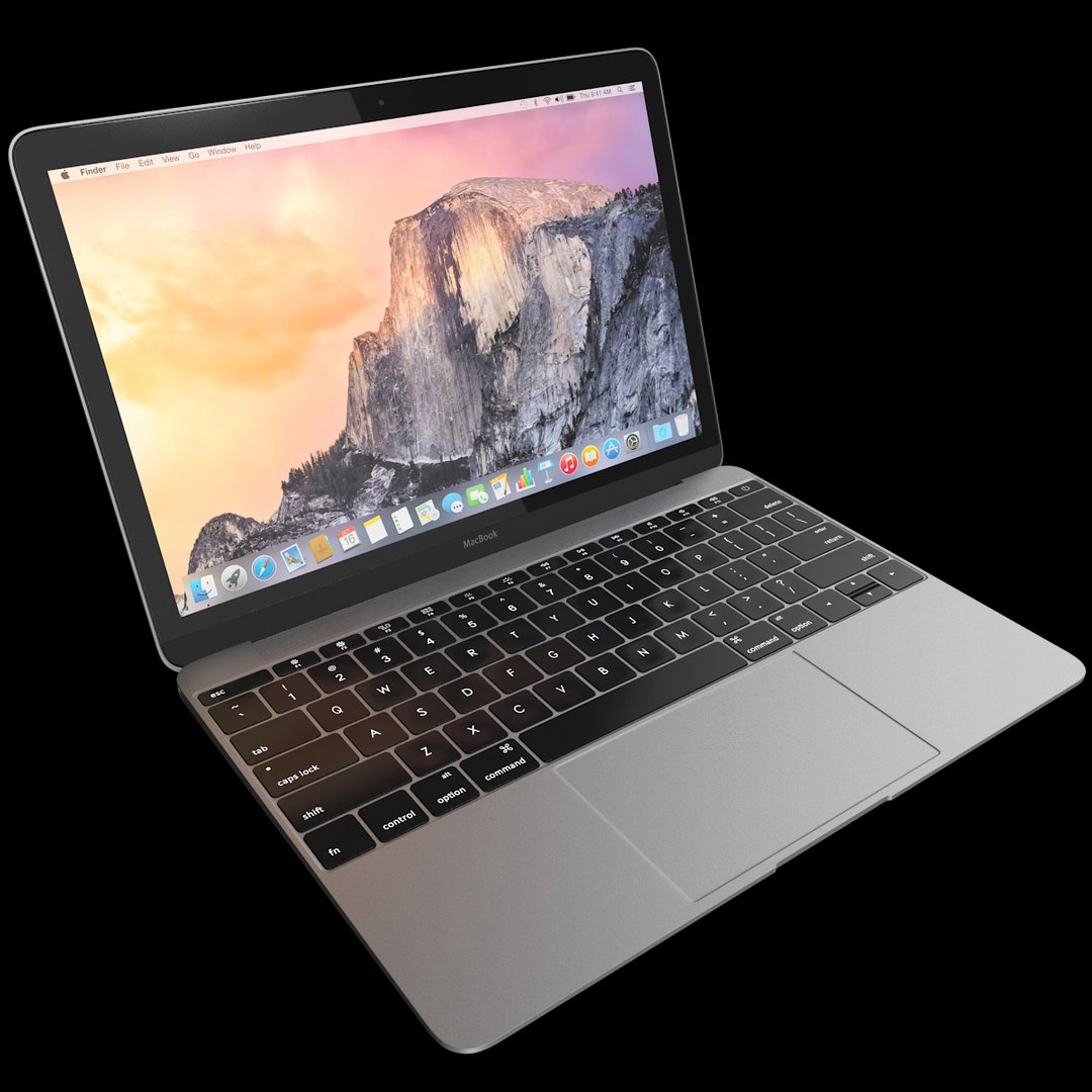 3d Realistic Apple Macbook 2015 Model