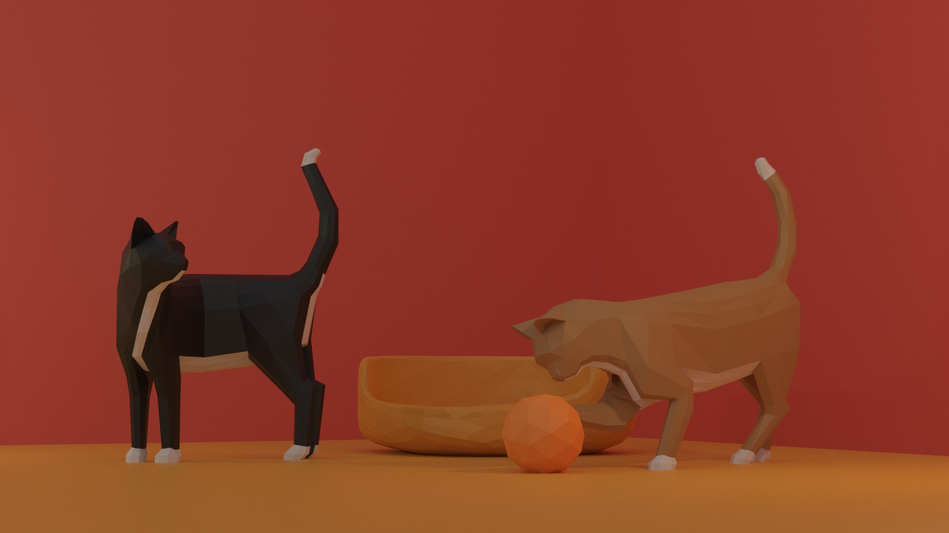 3D Low Poly Cat - TurboSquid 1990338