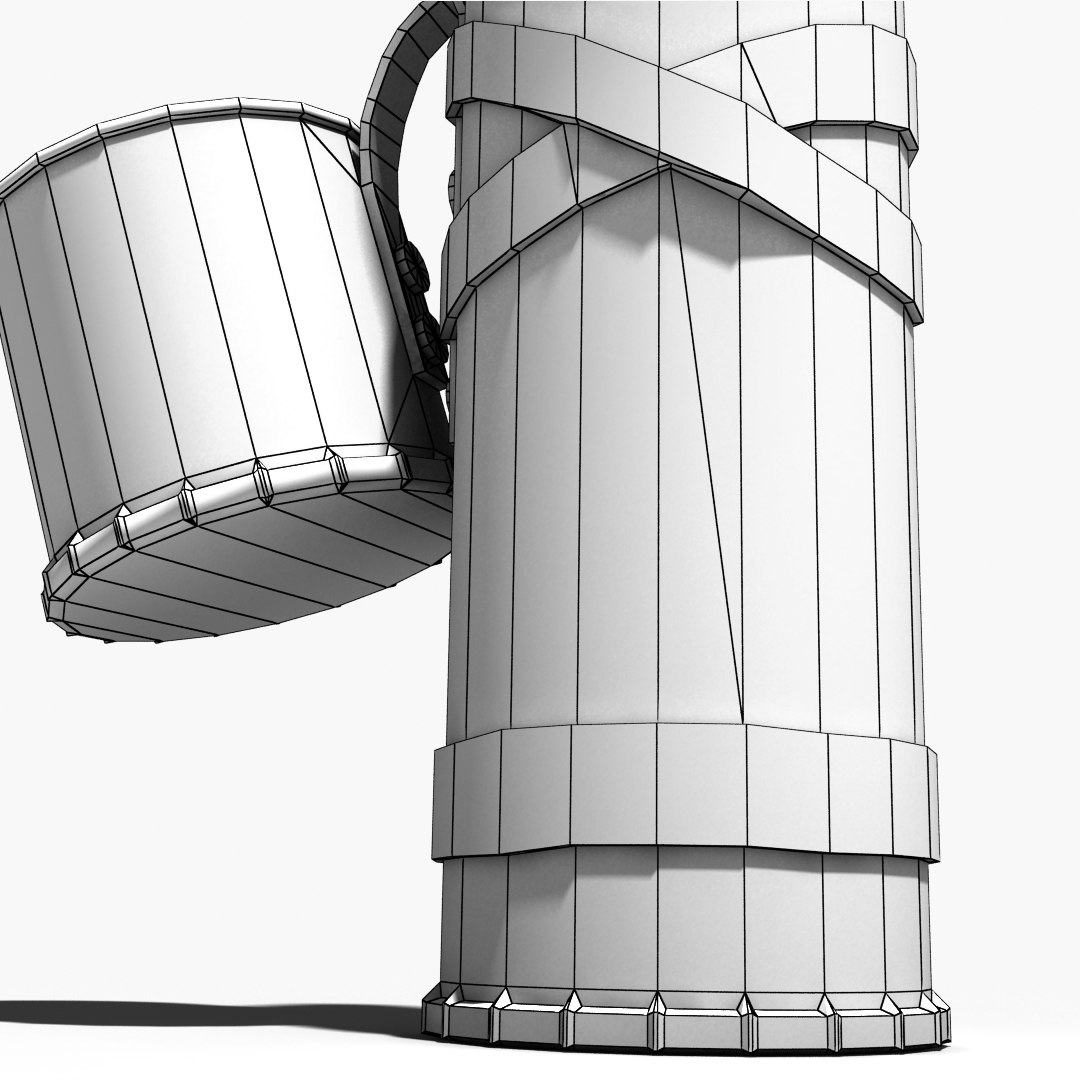 3d leather cylindrical papyrus model