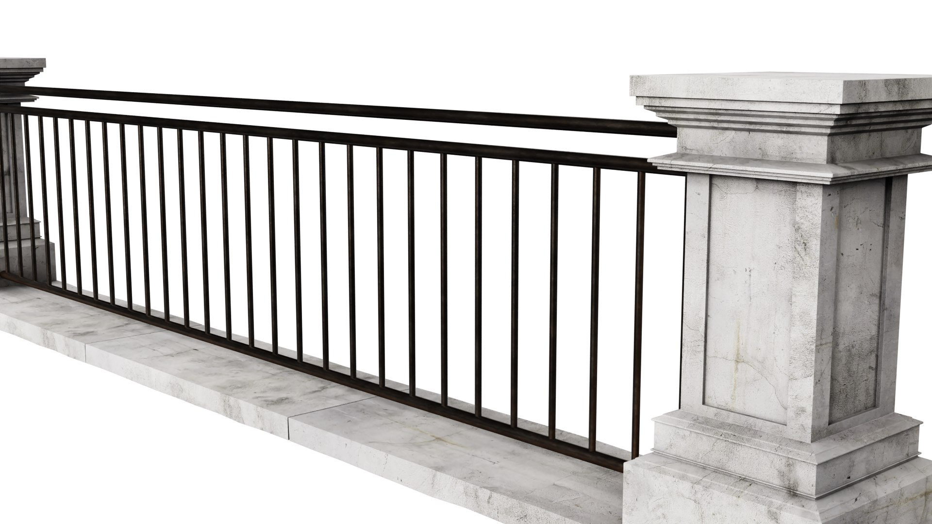 3D Metal Railing Model - TurboSquid 1646710