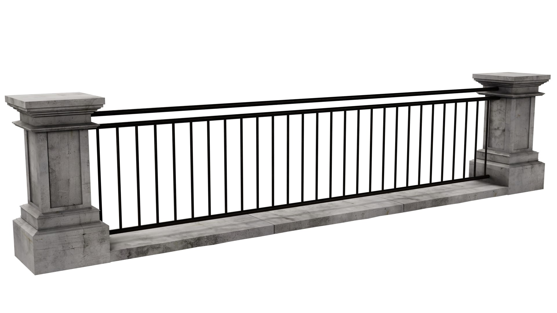 3D Metal Railing Model - TurboSquid 1646710