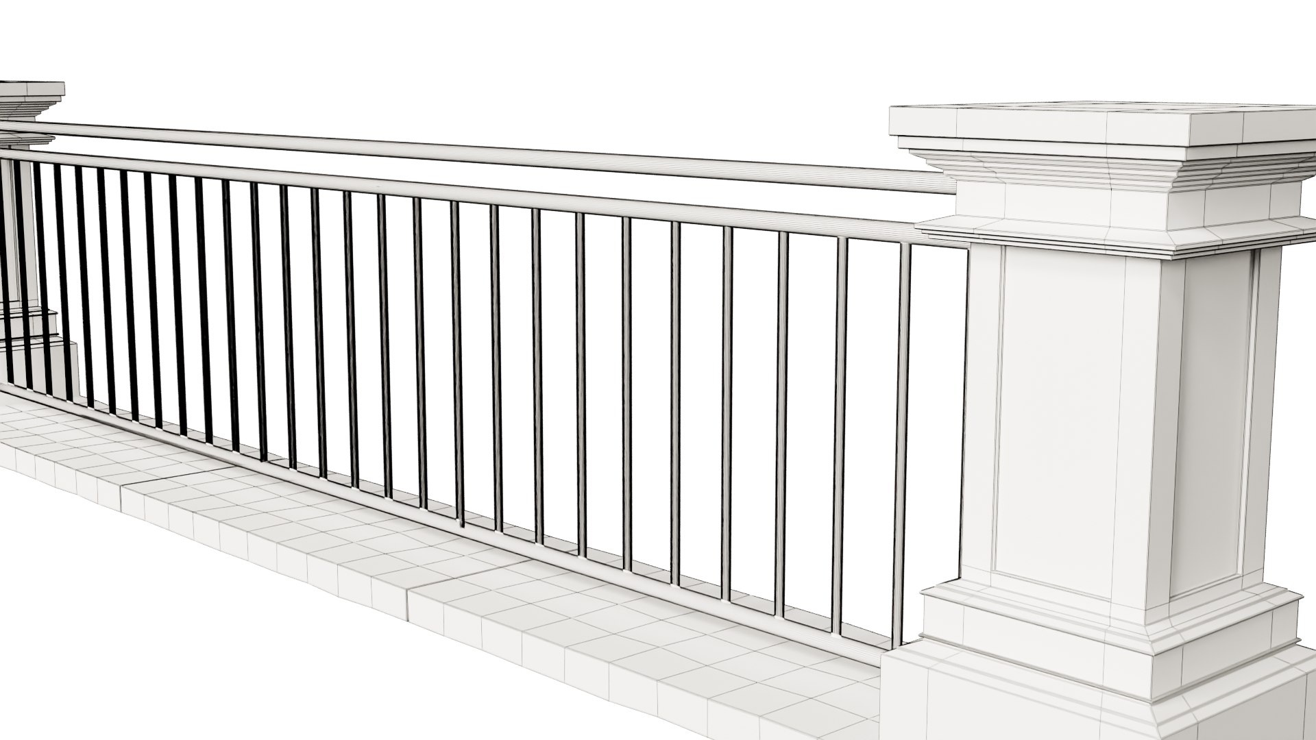 3D Metal Railing Model - TurboSquid 1646710