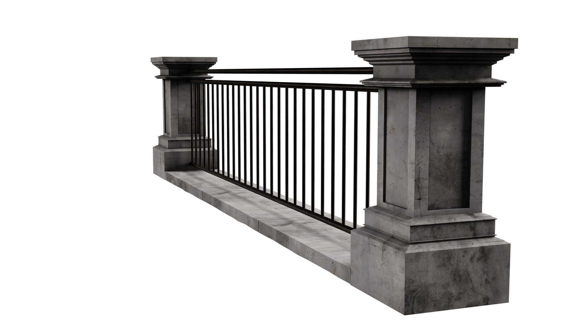 3D Metal Railing Model - TurboSquid 1646710