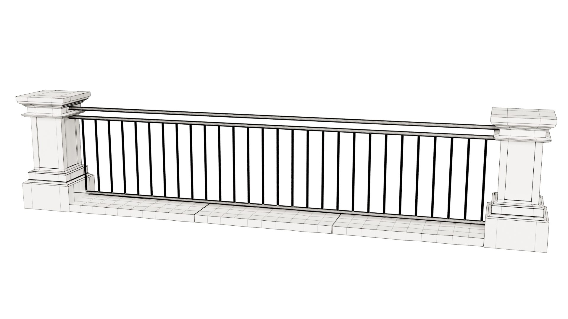 3D Metal Railing Model - TurboSquid 1646710