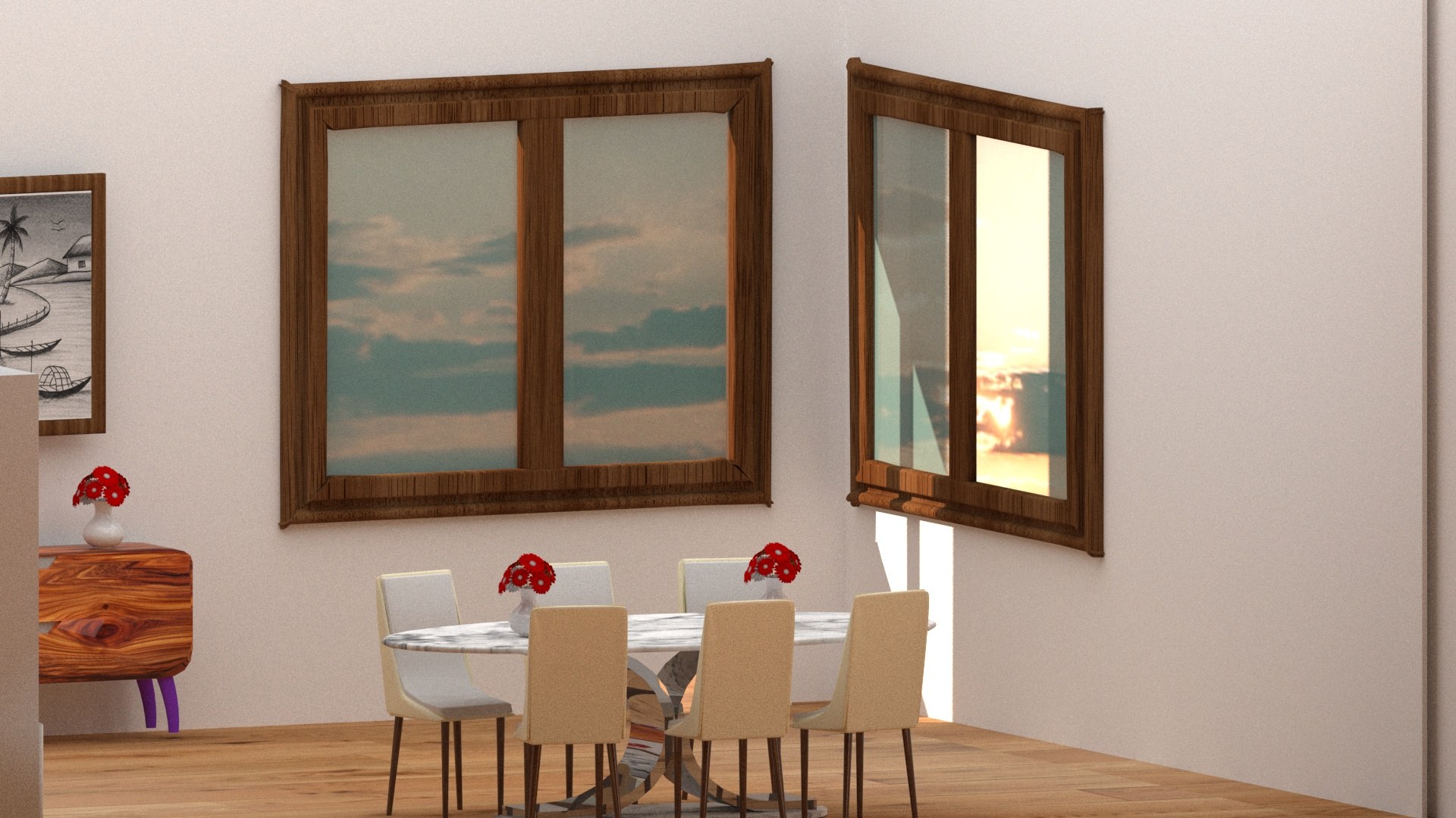 Modern Dining Room Interior Scene 3D Model - TurboSquid 2476998