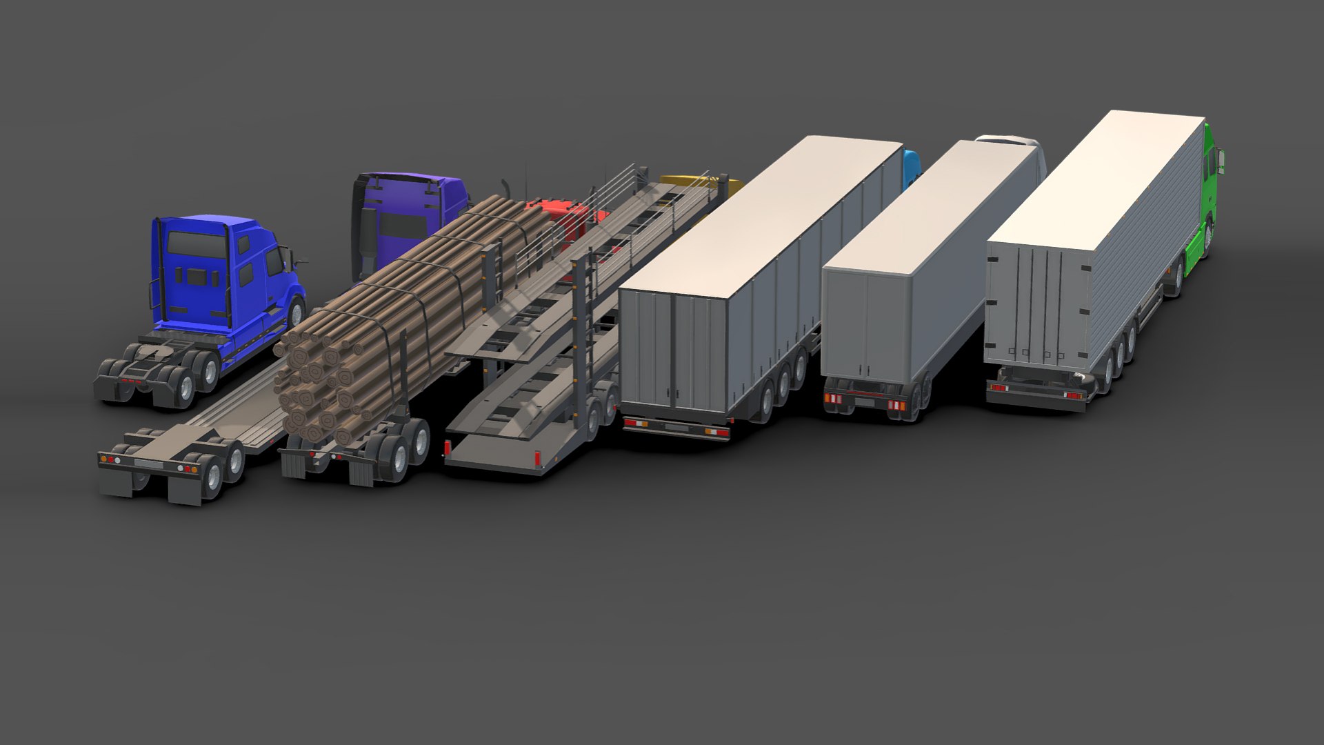 Low-poly Truck Pack 3D Model - TurboSquid 2164505