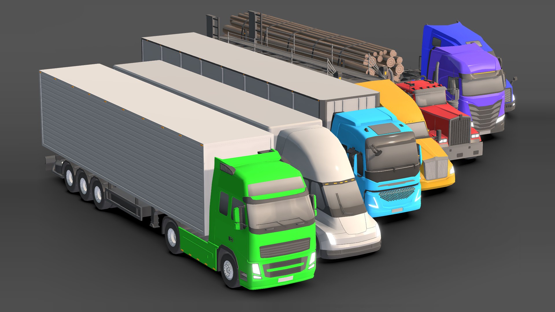 Low-poly Truck Pack 3D Model - TurboSquid 2164505