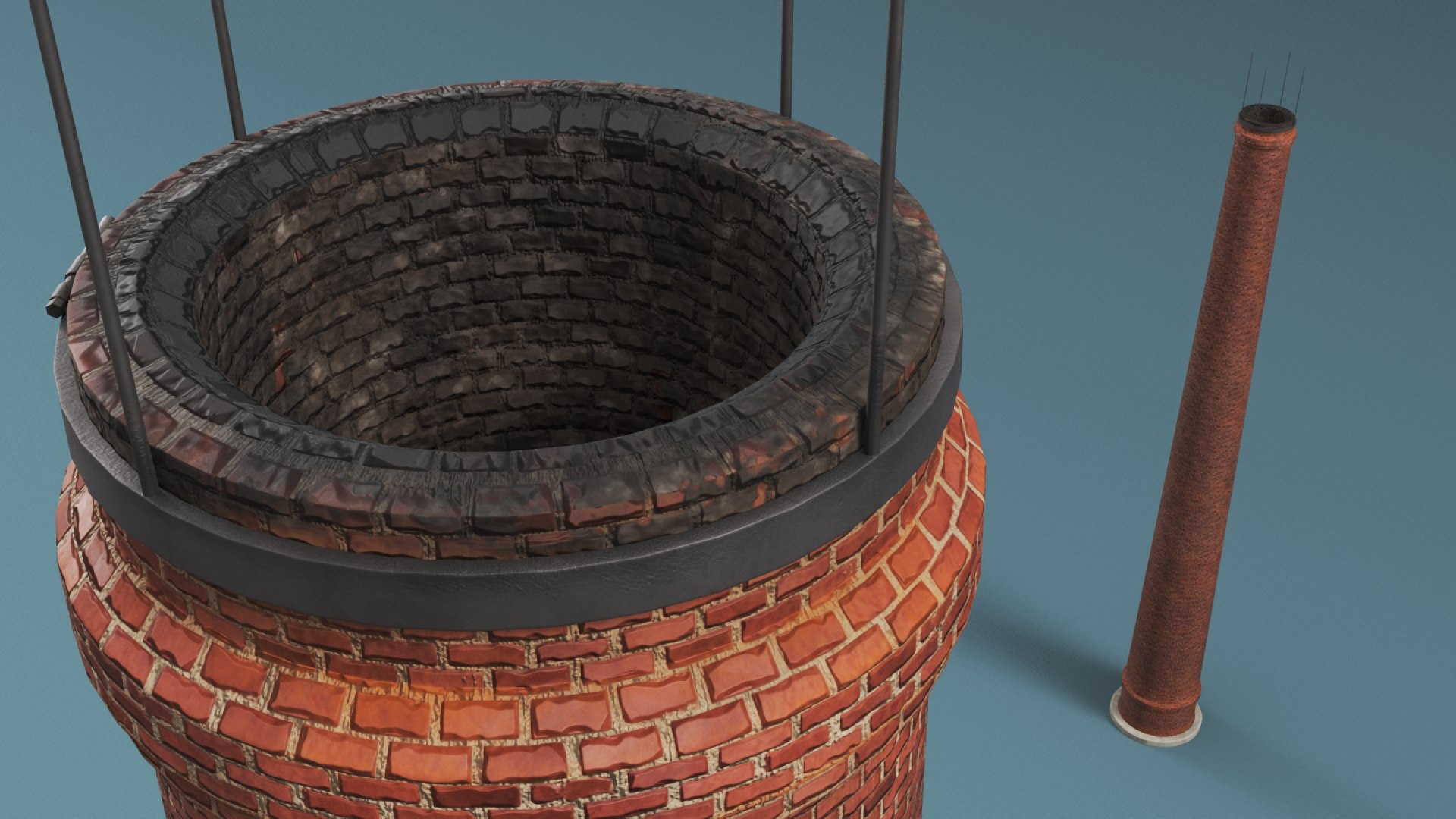 3D Industrial Brick Chimney - TurboSquid 2384728