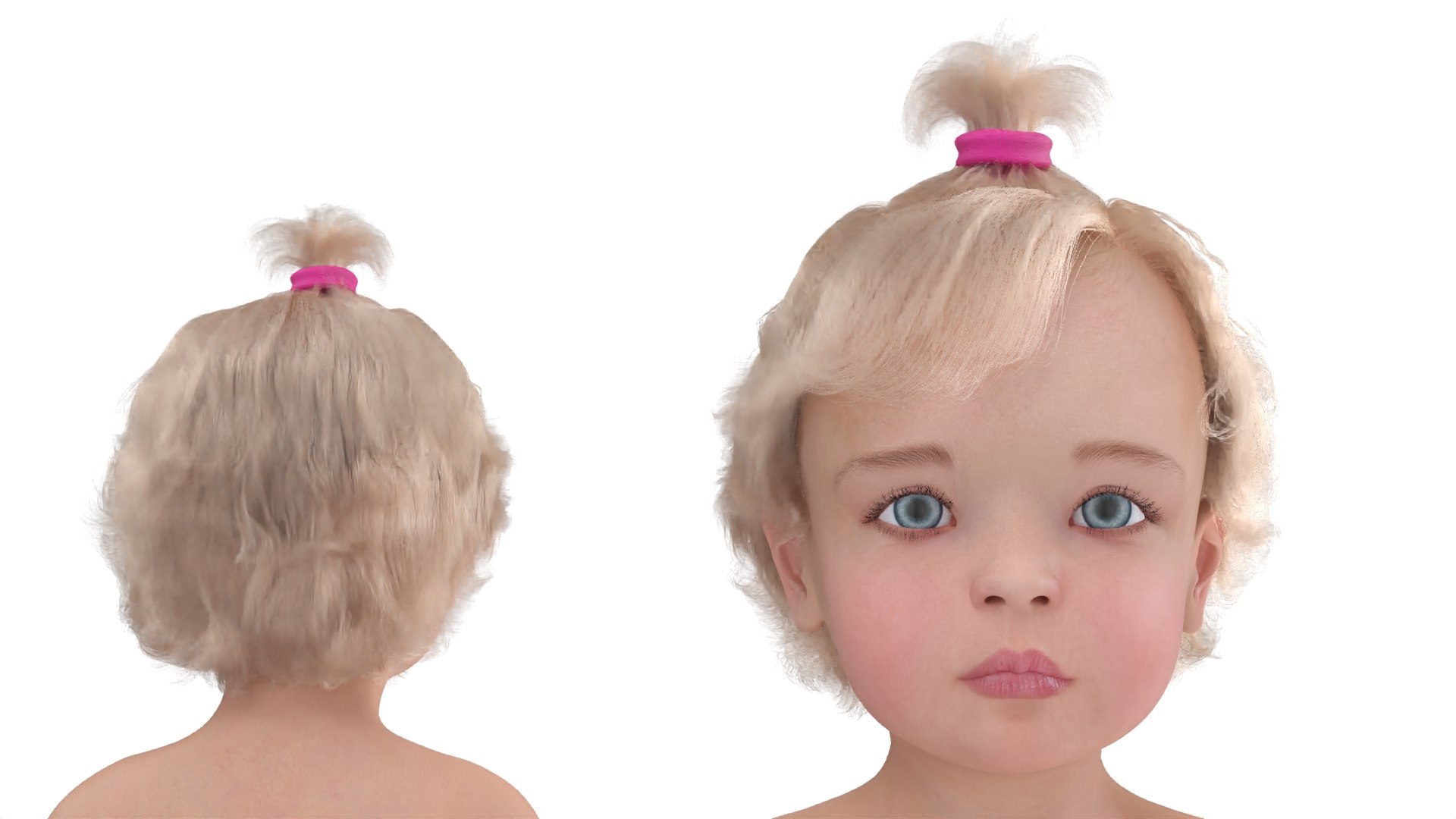 Little Girl Fur Rigged Model - TurboSquid 2292276