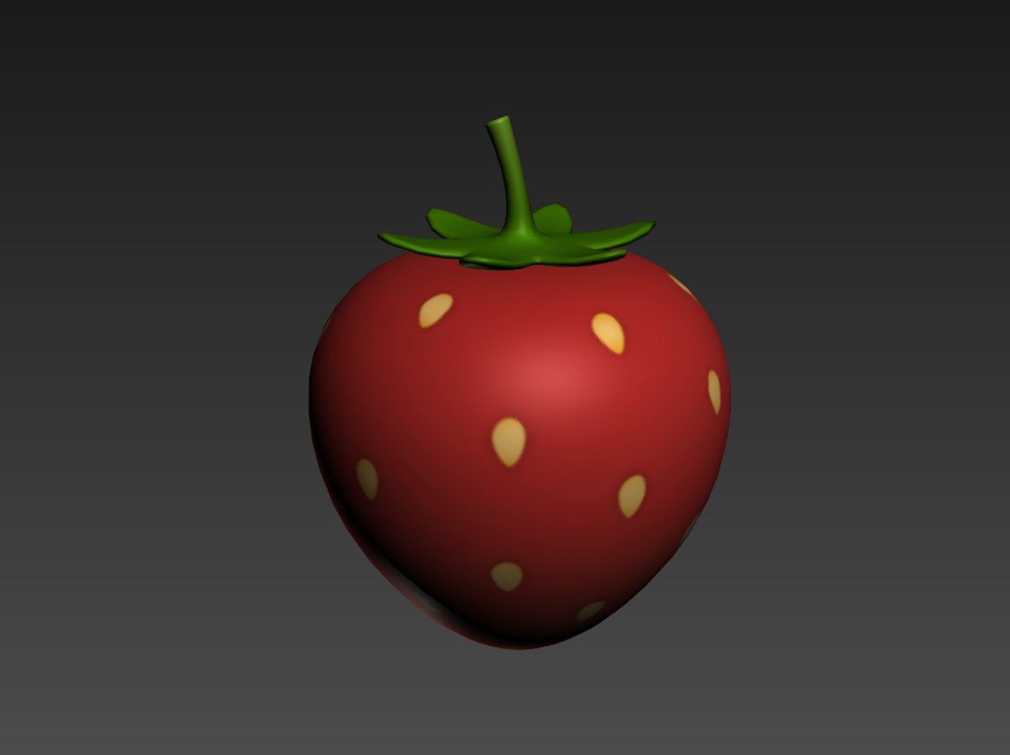 Strawberry Cartoon 3D Model - TurboSquid 1426021